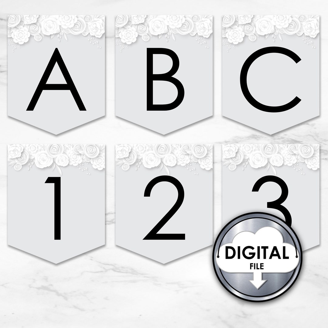 Editable Baby Shower Printable Alphabet Banner Set, Letters A to Z ...