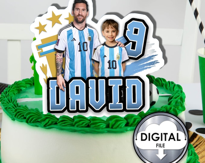 Messi Cake Topper, Messi Inter Miami Cake Topper, Soccer Cake Topper ...