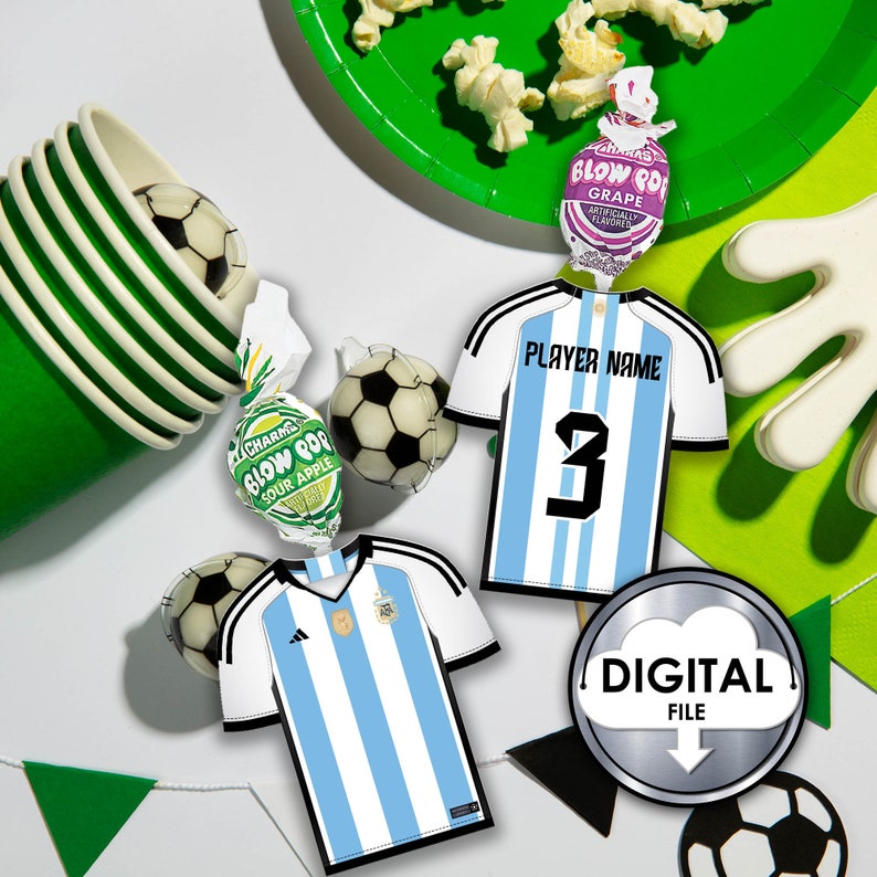 Editable Soccer Football Argentina Messi Birthday Party Printable ...