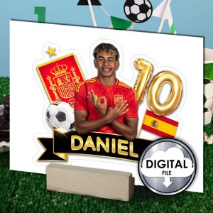 Personalized Soccer Football Lamine Yamal Spain Birthday Cake ...