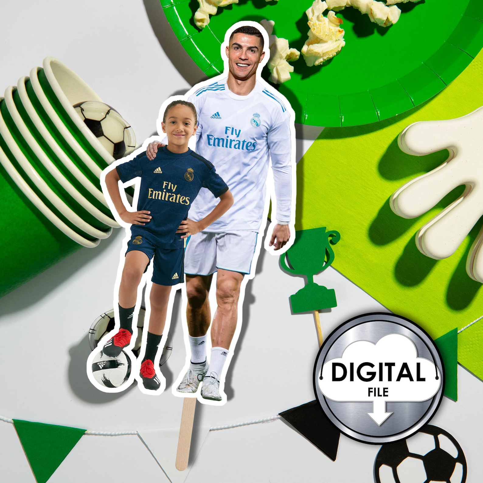 Personalized Soccer Football Real Madrid Cristiano Ronaldo Birthday ...