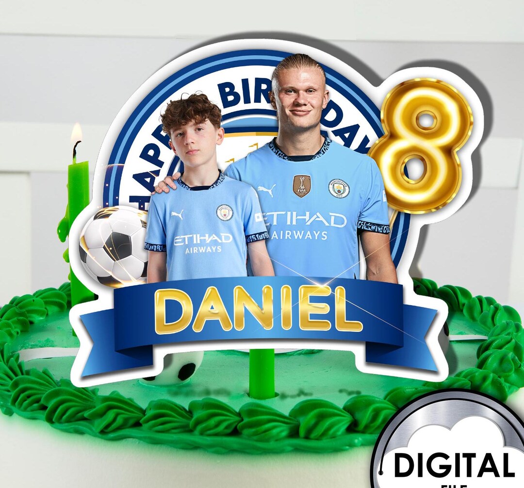 Custom Football Soccer Football Haaland Cake Topper Erling Haaland ...