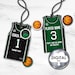 Editable Personalized Basketball Jersey Shaped Favor Tags Team Birthday ...