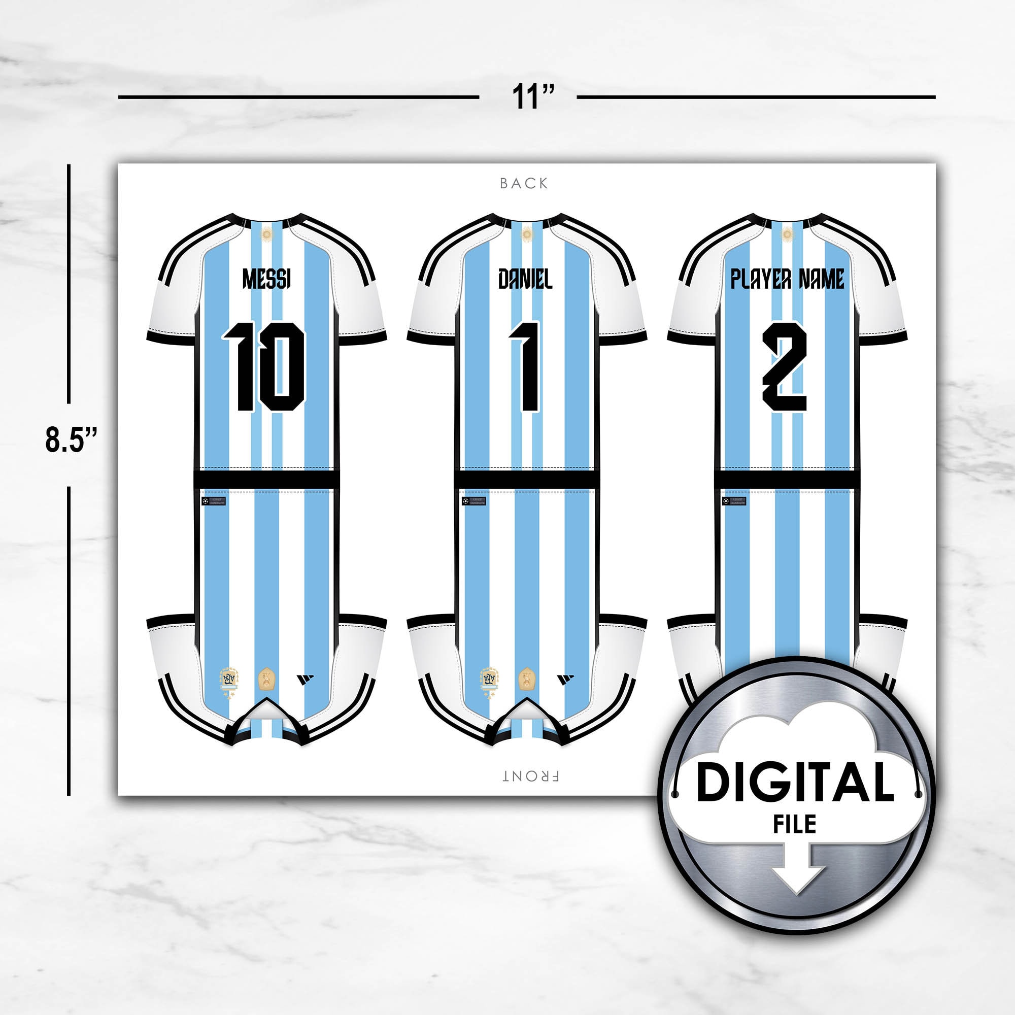 Editable Soccer Football Argentina Messi Birthday Party Printable ...