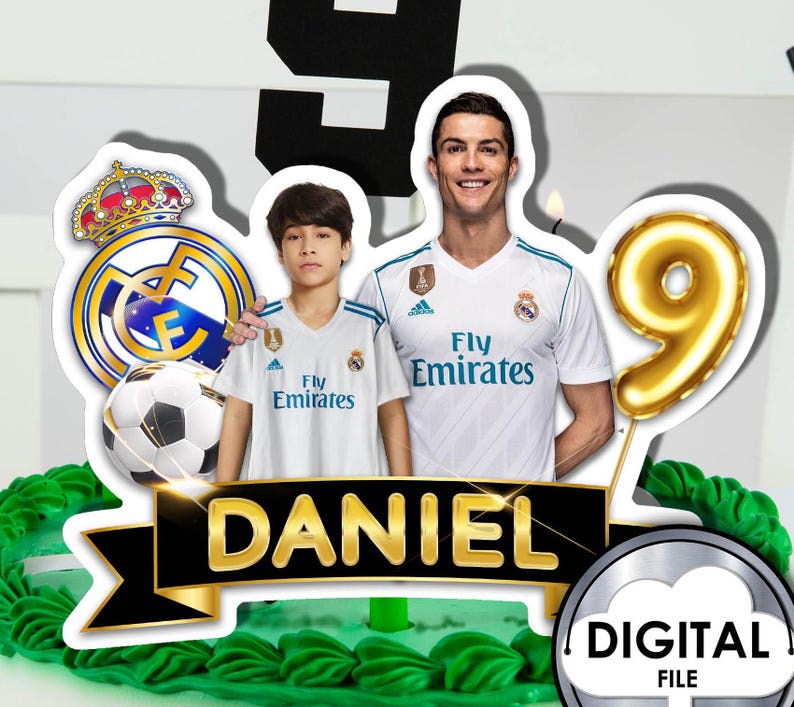 Personalized Soccer Football Cristiano Ronaldo Birthday Cake Decoration ...
