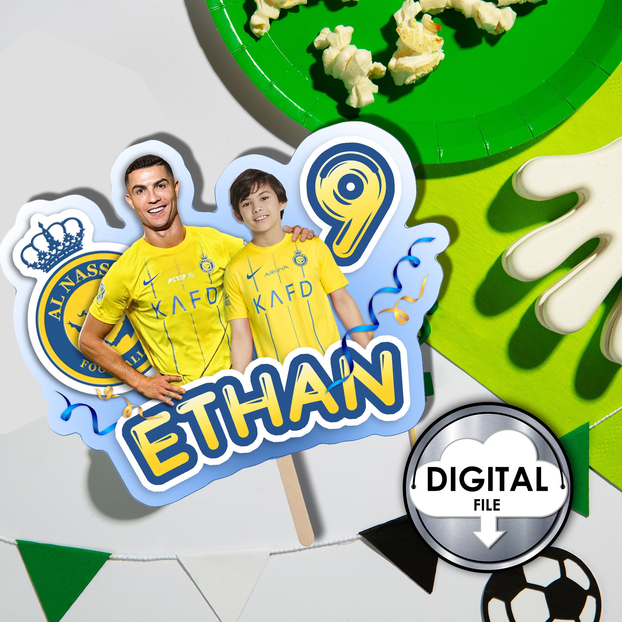 Personalized Soccer Football Cristiano Ronaldo Birthday Cake Decoration ...