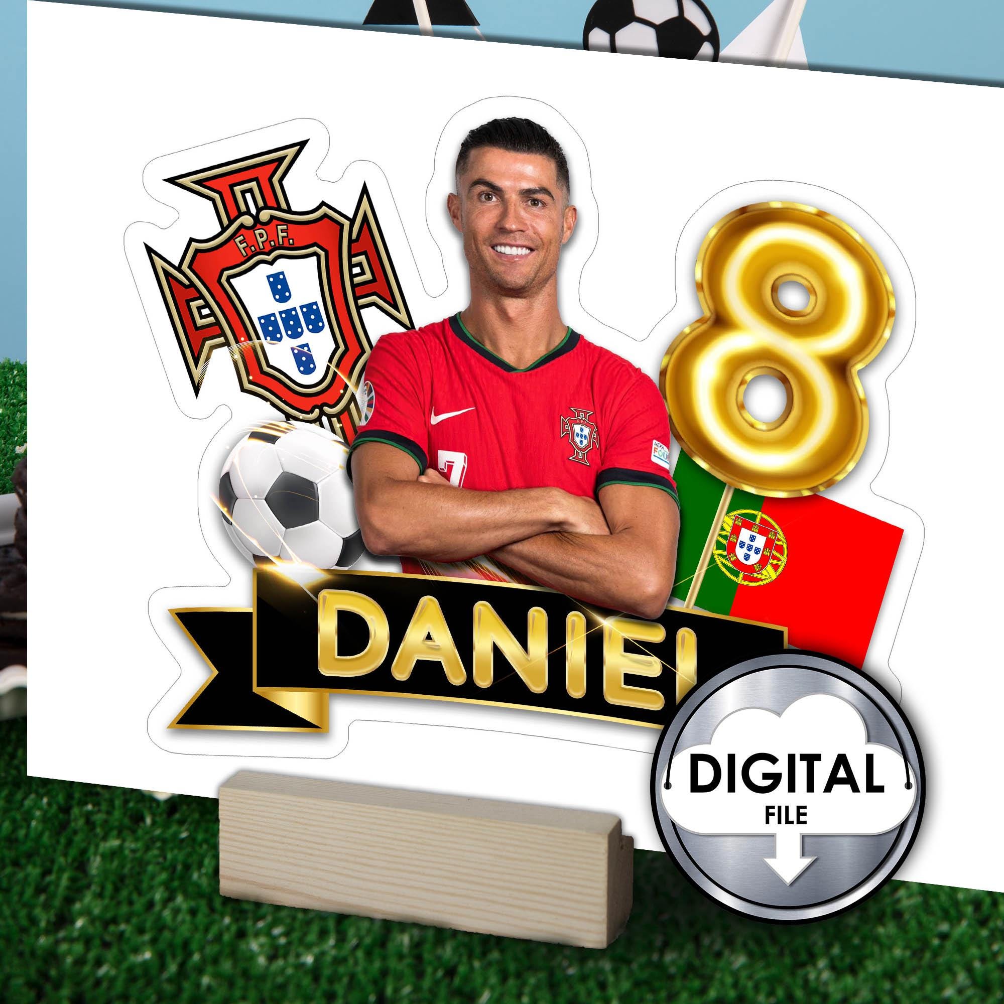 Personalized Soccer Football Cristiano Ronaldo Birthday Cake Decoration ...