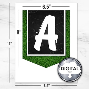 Editable Soccer Football Birthday Goals Printable Alphabet Banner Set ...