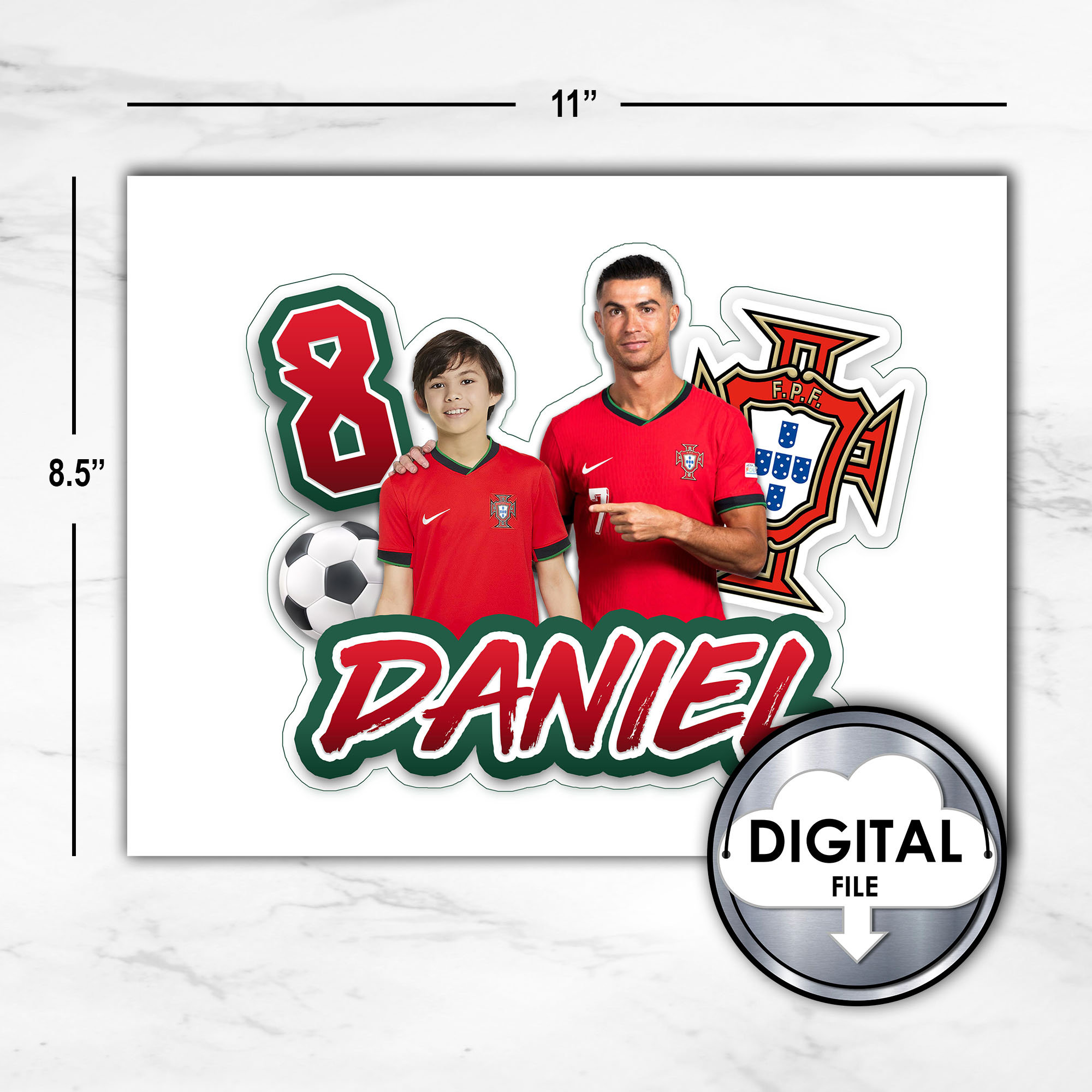 Personalized Soccer Football Cristiano Ronaldo Birthday Cake Decoration ...