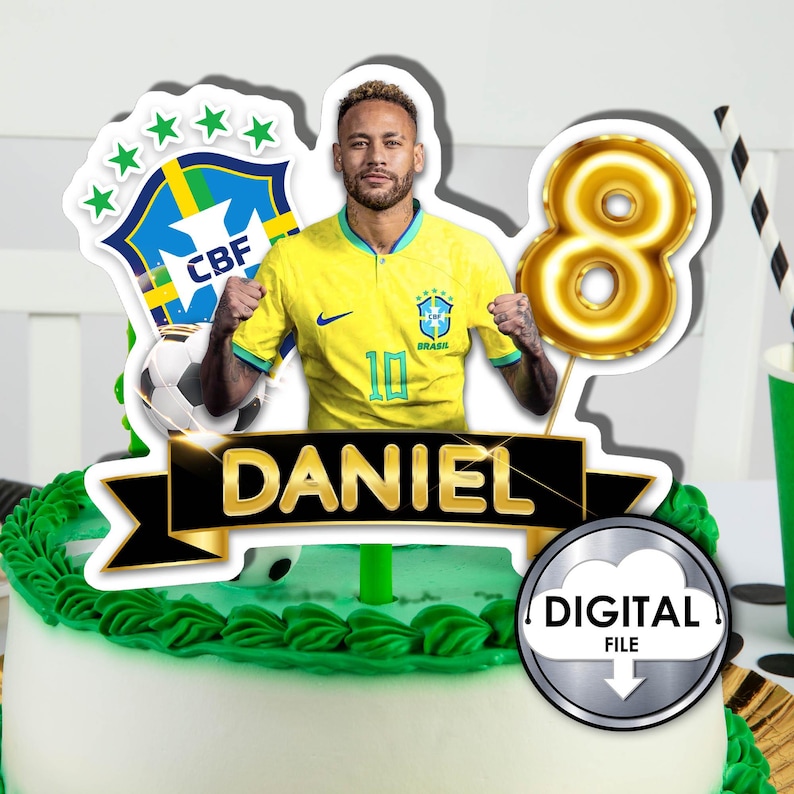 Personalized Soccer Fútbol Football Brazil Brasil Neymar Birthday Cake ...