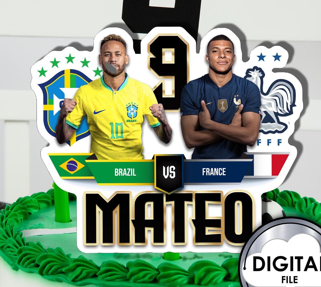 Personalized Soccer Football Neymar Mbappe Brazil Brasil France ...