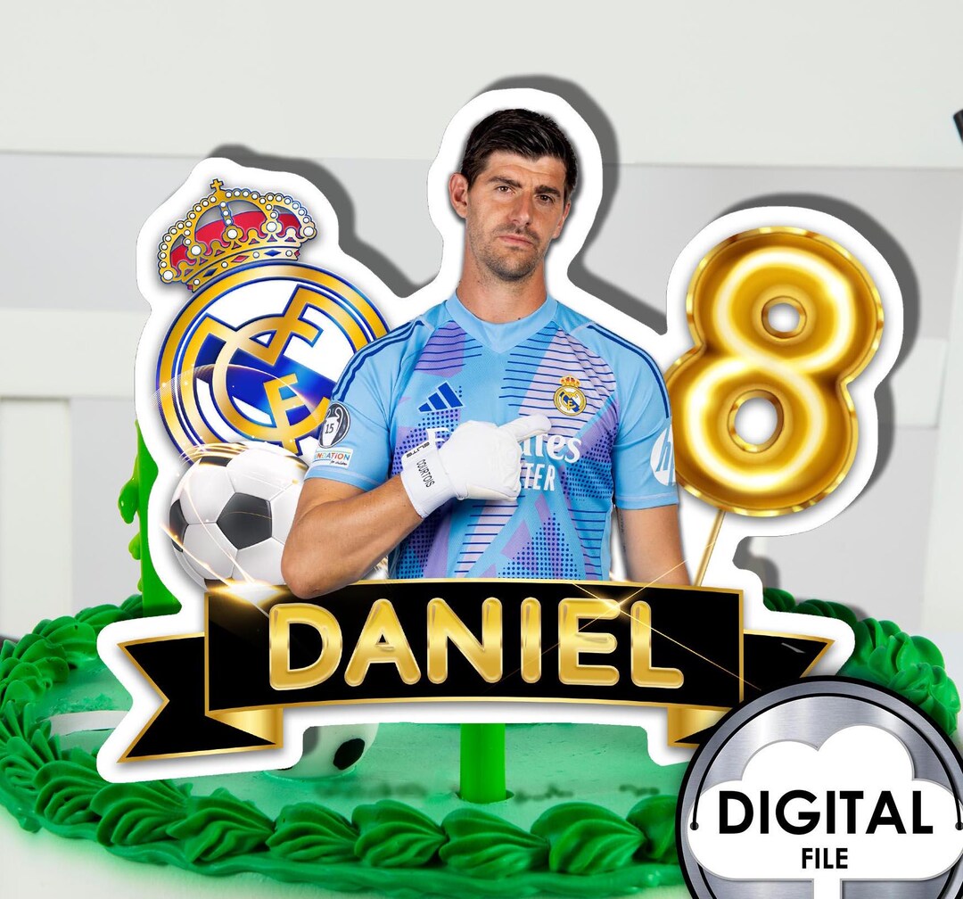 Personalized Soccer Football Courtois Goalkeeper Goalie Birthday Cake ...