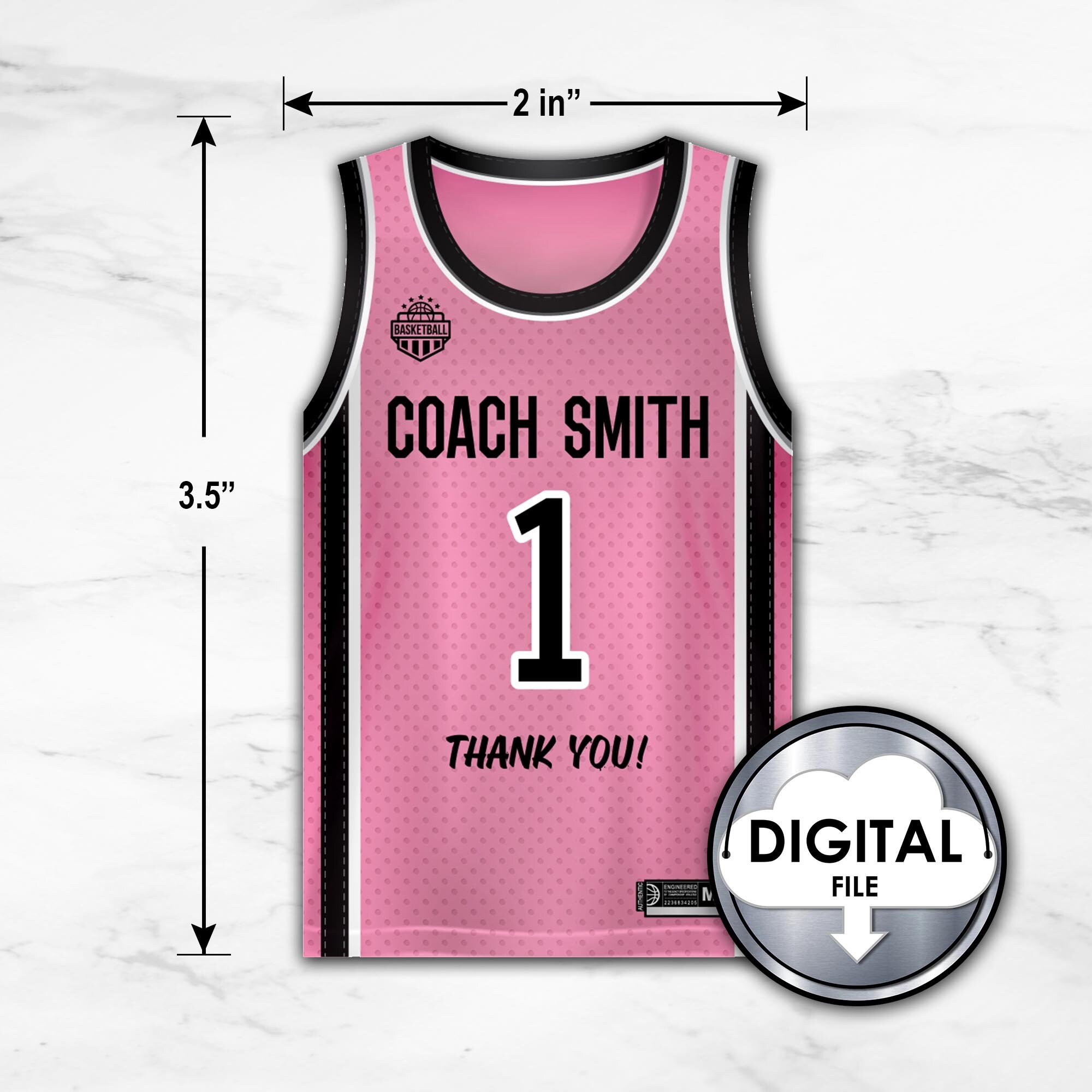 Editable Personalized Basketball Jersey Shaped Favor Tags Team Birthday ...