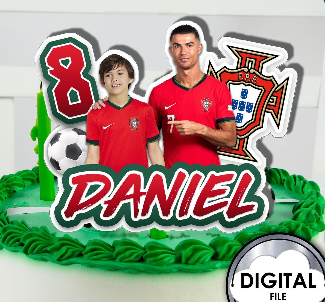 Personalized Soccer Football Cristiano Ronaldo Birthday Cake Decoration ...