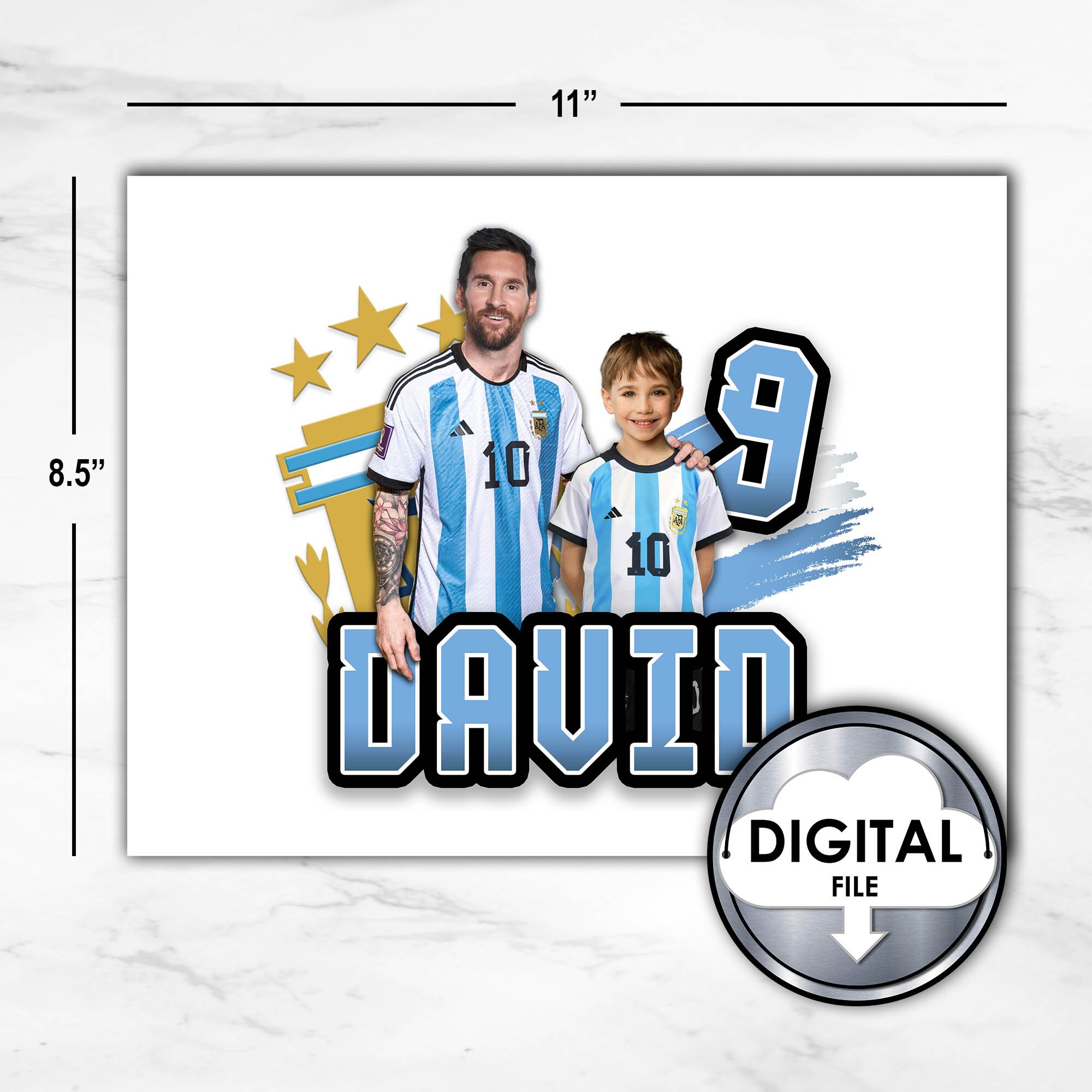 Personalized Soccer Football Argentina Messi Birthday Cake Decoration ...