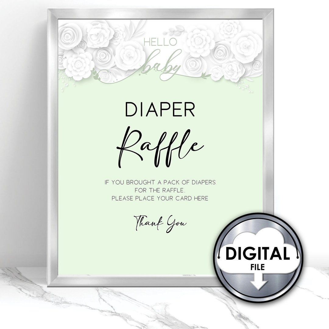Baby Shower Table Signs Tent Cards Dessert, Food, Gifts, Diaper Raffle ...