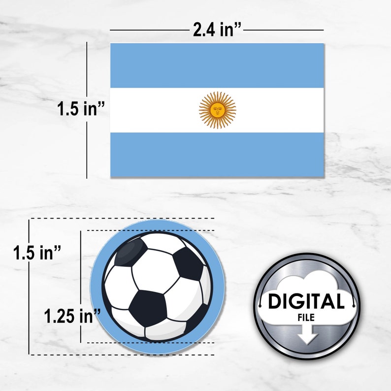 Editable Soccer Football Argentina Messi Birthday Party Favor Tags ...