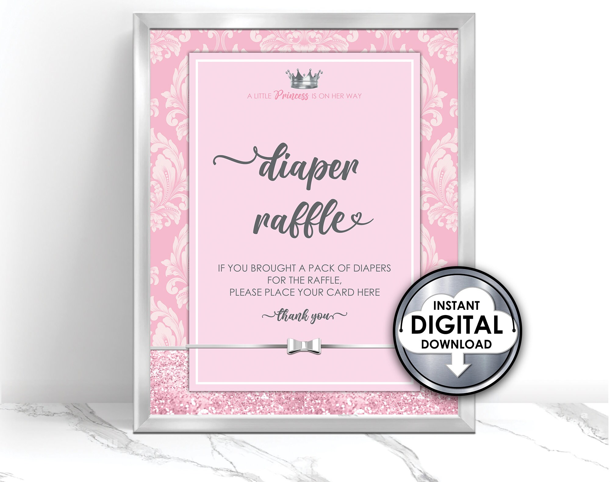 A Little Princess Baby Shower Table Sign Tent Card Diaper - Etsy