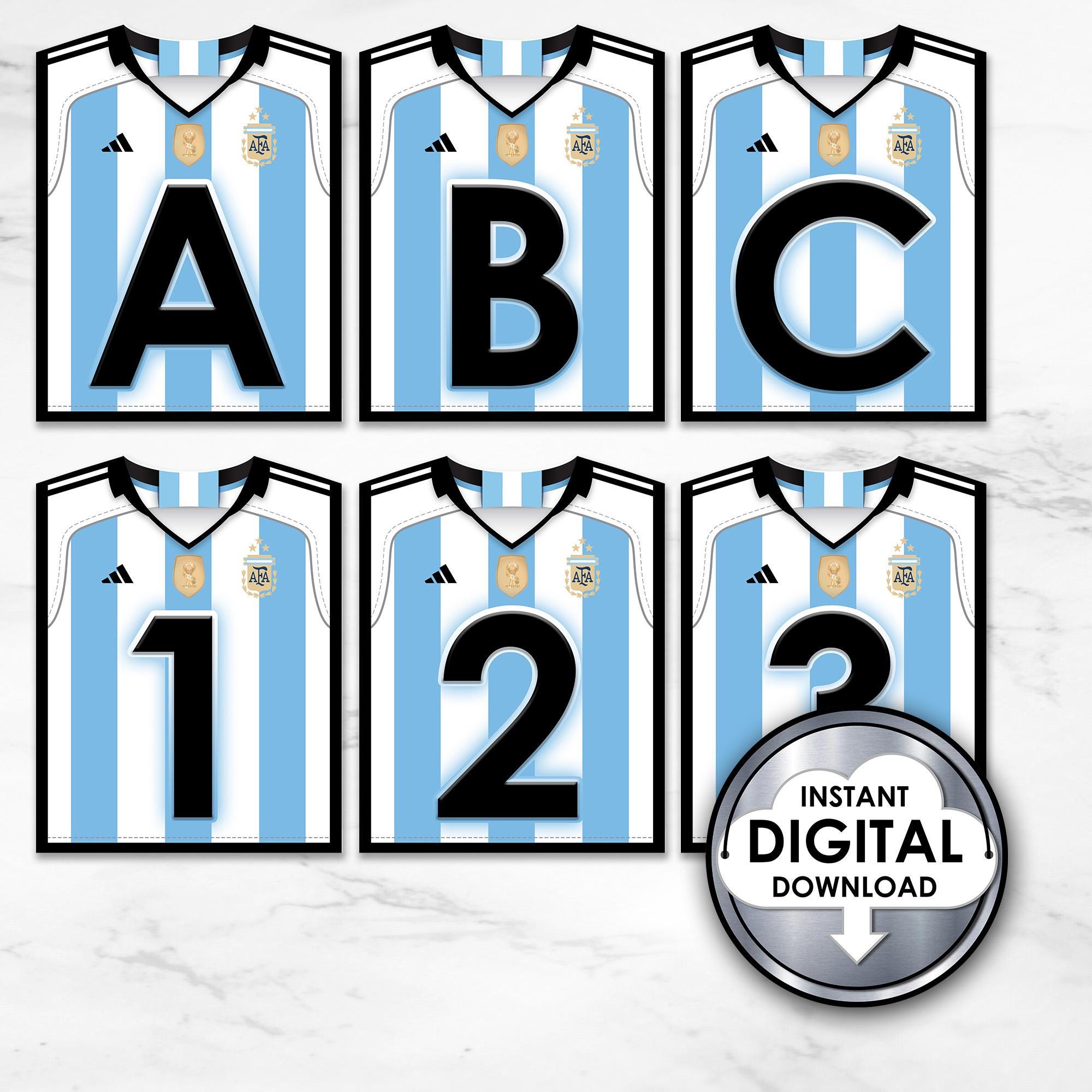 DIY Digital Printable Banner Soccer Football Futbol Argentina Messi ...