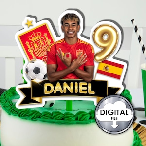 Personalized Soccer Football Lamine Yamal Spain Birthday Cake ...