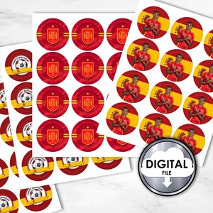 Printable Cupcake Toppers Soccer Football Spain Lamine Yamal Birthday ...