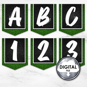 Editable Soccer Football Birthday Goals Printable Alphabet Banner Set ...