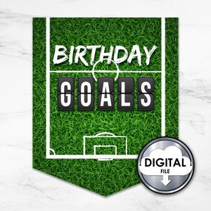 Editable Soccer Football Birthday Goals Printable Alphabet Banner Set ...