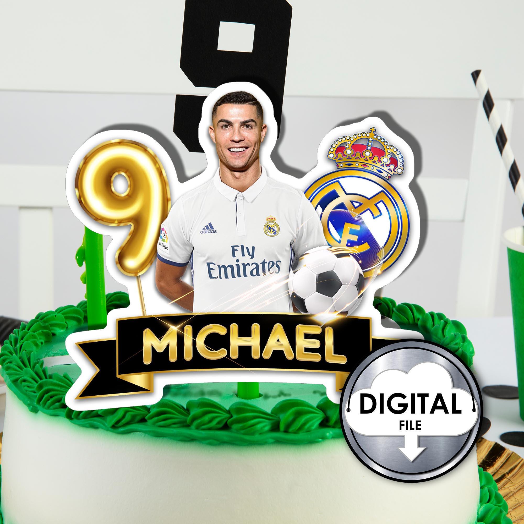 Personalized Soccer Football Cristiano Ronaldo Birthday Cake Decoration ...