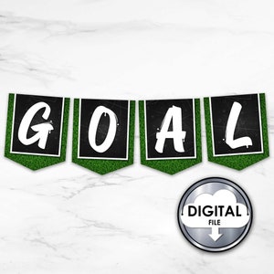 Editable Soccer Football Birthday Goals Printable Alphabet Banner Set ...