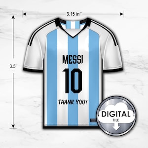 Editable Soccer Football Argentina Messi Birthday Party Favor Tags ...