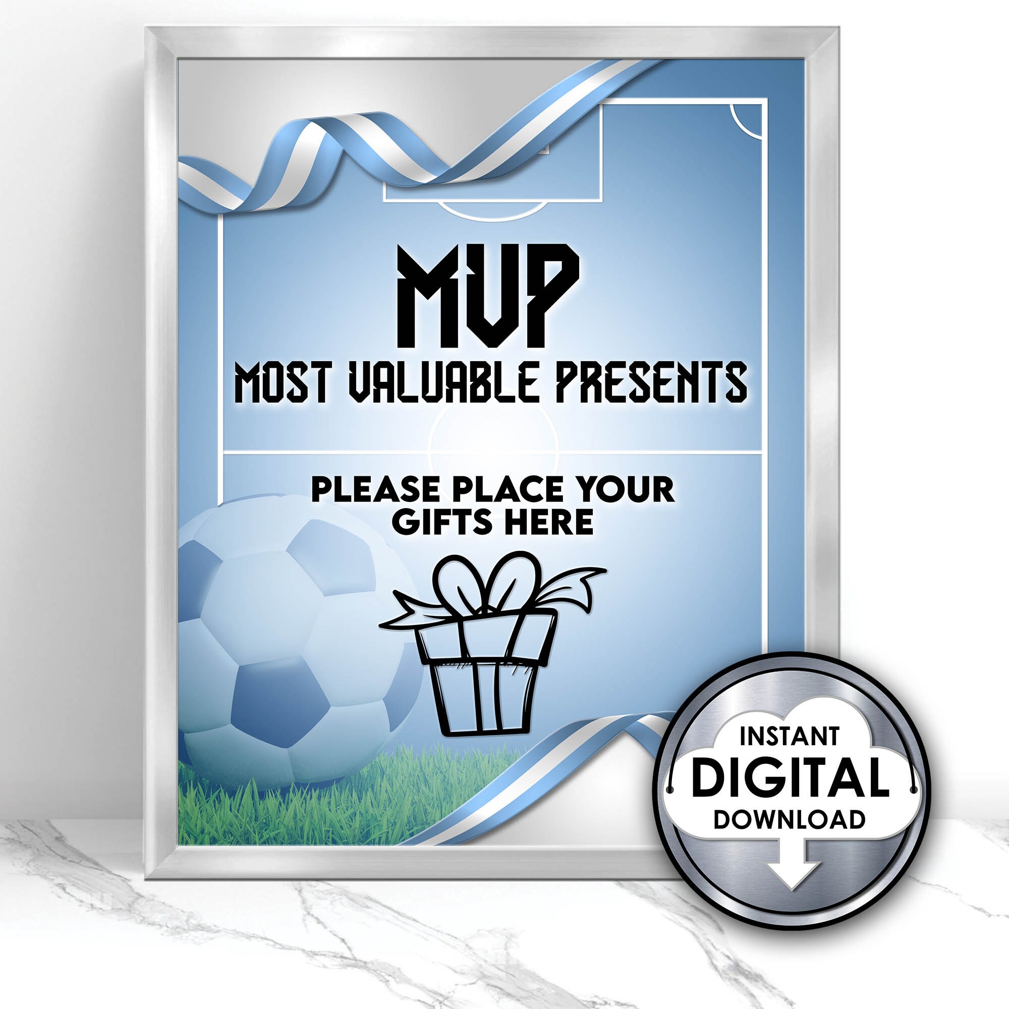 Editable Soccer Football Argentina Messi Birthday Printable Table Signs ...