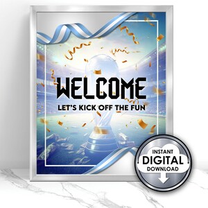 Editable Soccer Football Argentina Messi Birthday Printable Table Signs ...