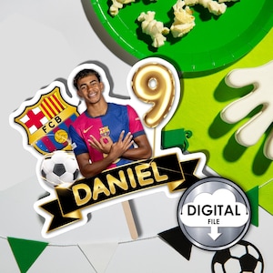 Personalized Soccer Football Lamine Yamal Birthday Cake Decoration ...
