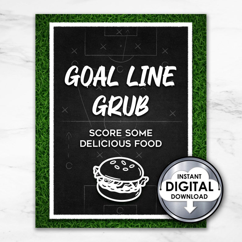 Editable Soccer Football Birthday Goals Printable Table Signs, Tent ...