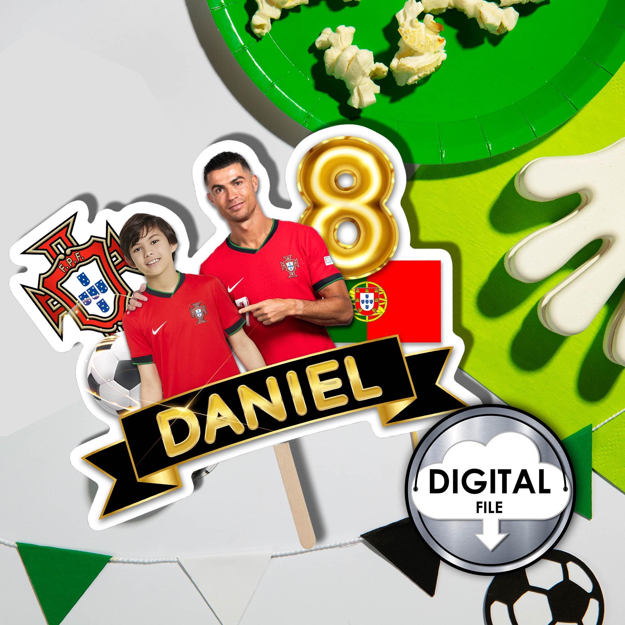 Personalized Soccer Football Cristiano Ronaldo Birthday Cake Decoration ...