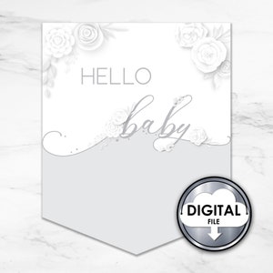 Editable Baby Shower Printable Alphabet Banner Set, Letters A to Z ...