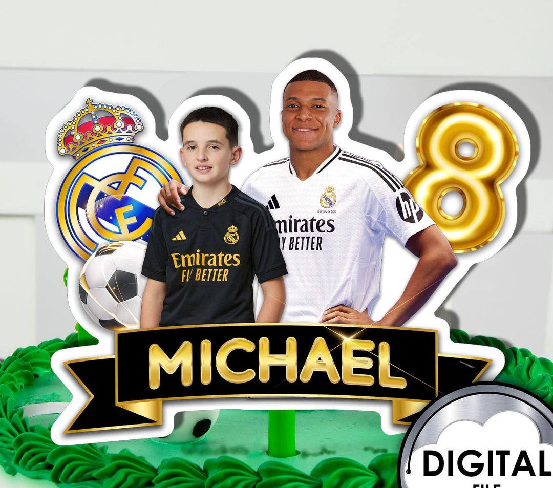 Personalized Soccer Football Mbappe Birthday Cake Decoration Topper ...