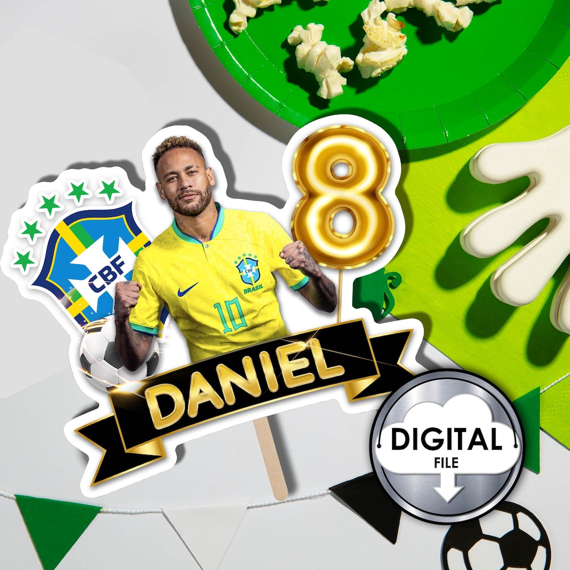 Personalized Soccer Fútbol Football Brazil Brasil Neymar Birthday Cake ...