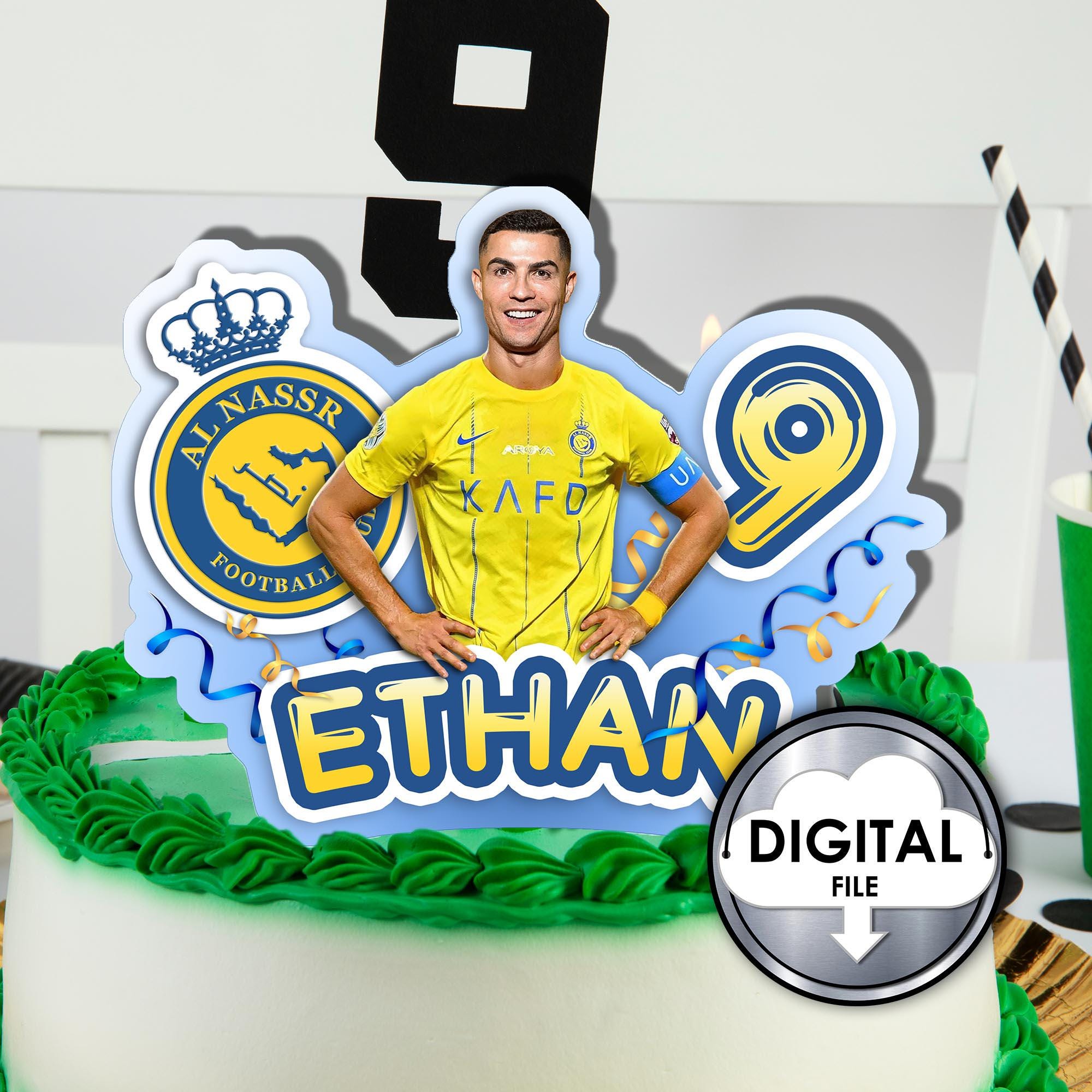 Personalized Soccer Football Cristiano Ronaldo Birthday Cake Decoration ...