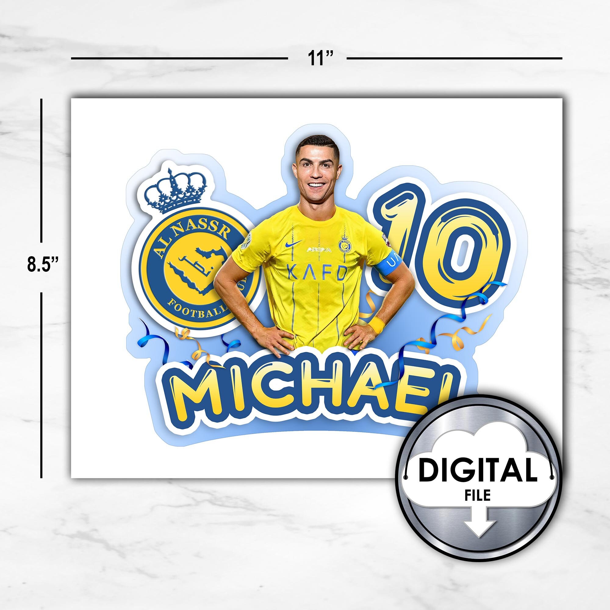 Personalized Soccer Football Cristiano Ronaldo Birthday Cake Decoration ...