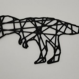 3D Printed T-rex Line Wall Art - Etsy