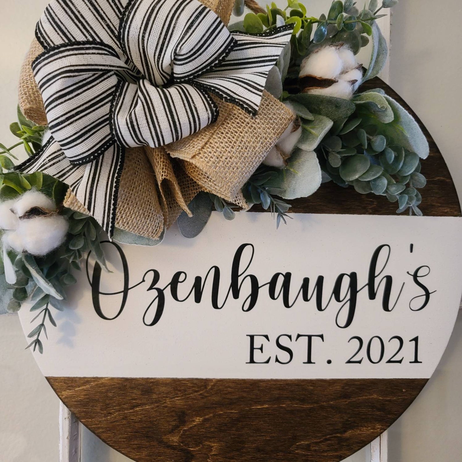 Welcome Door Sign Personalized Door Hanger Family Name Sign - Etsy