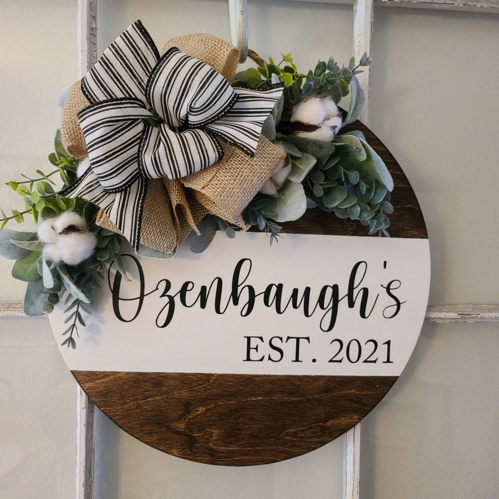 Welcome Door Sign Personalized Door Hanger Family Name Sign - Etsy