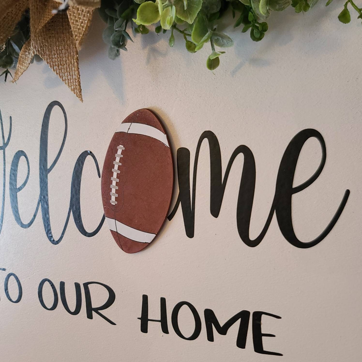 Welcome Door Sign Football Welcome Sign Football Door Decor | Etsy