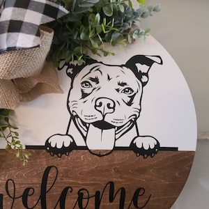Pet Door Hanger, Pitbull Door Hanger, Pitbull Pet Door Hanger, Dog Door ...