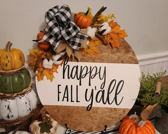 Happy Fall Yall Sign - Etsy