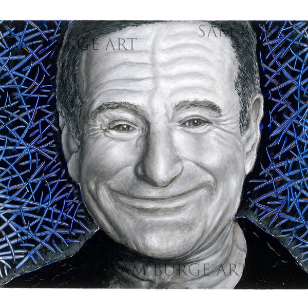 Black and White Robin Williams Print - Etsy