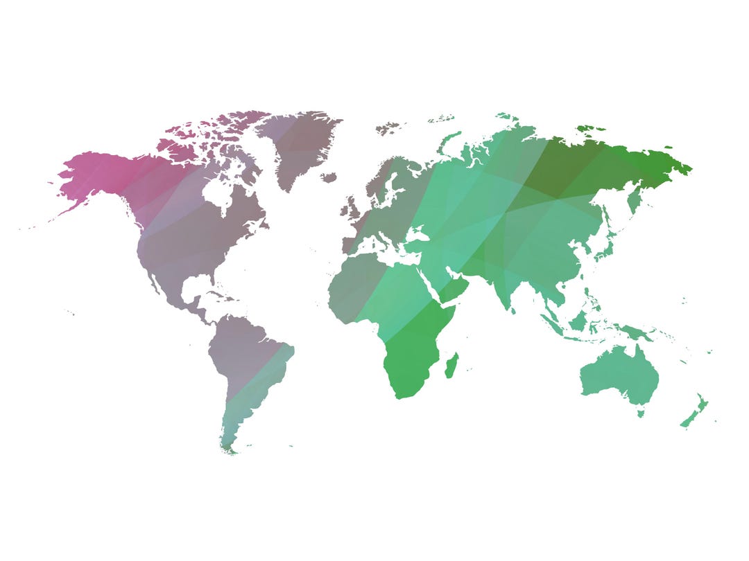 10 Images of Colorist World Map. - Etsy