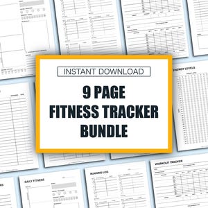 Fitness, Diet & Health Planner Inserts Bundle, A4 Instant Download PDF ...