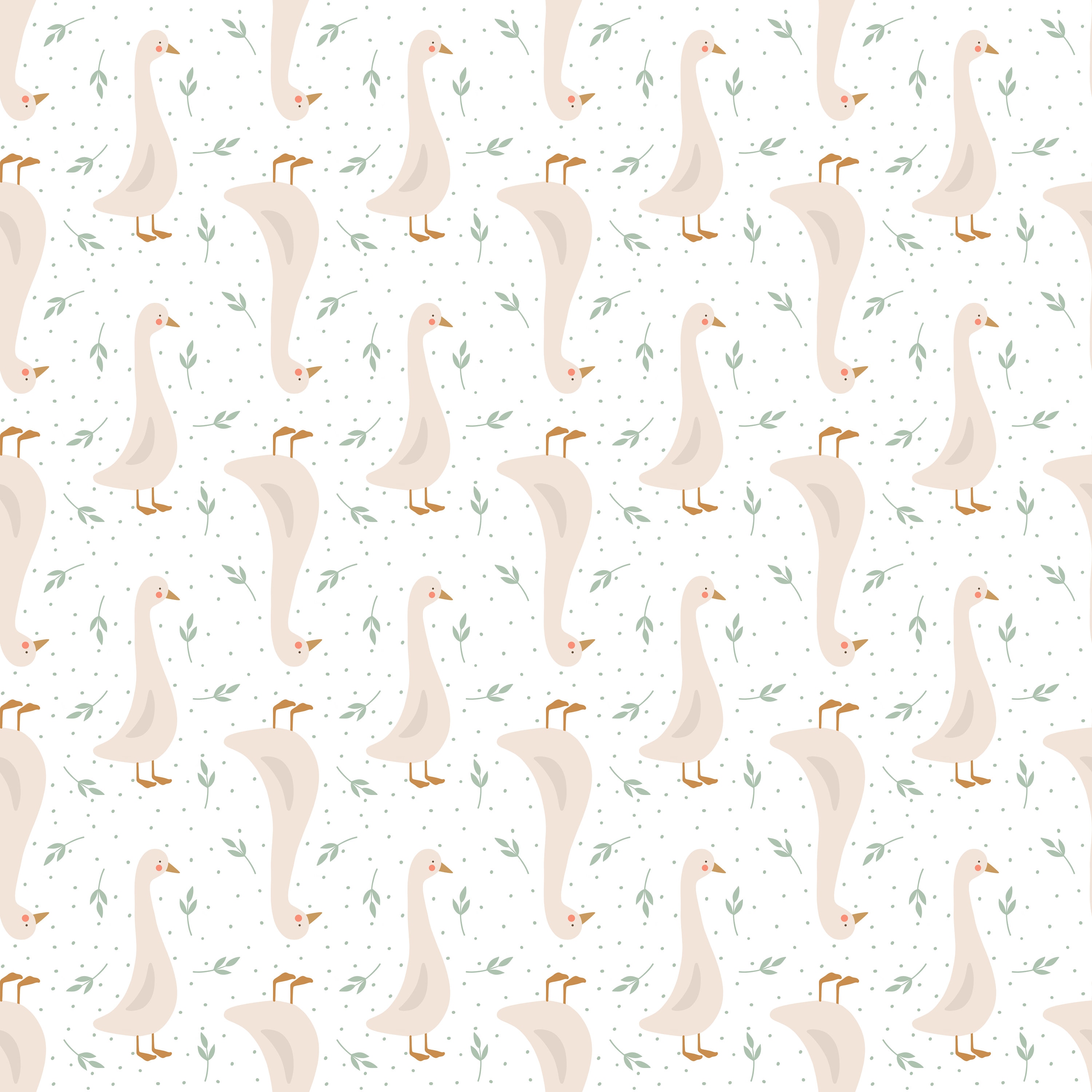 Happy Goose Seamless Digital Pattern | Digital Download | Goose Pattern ...